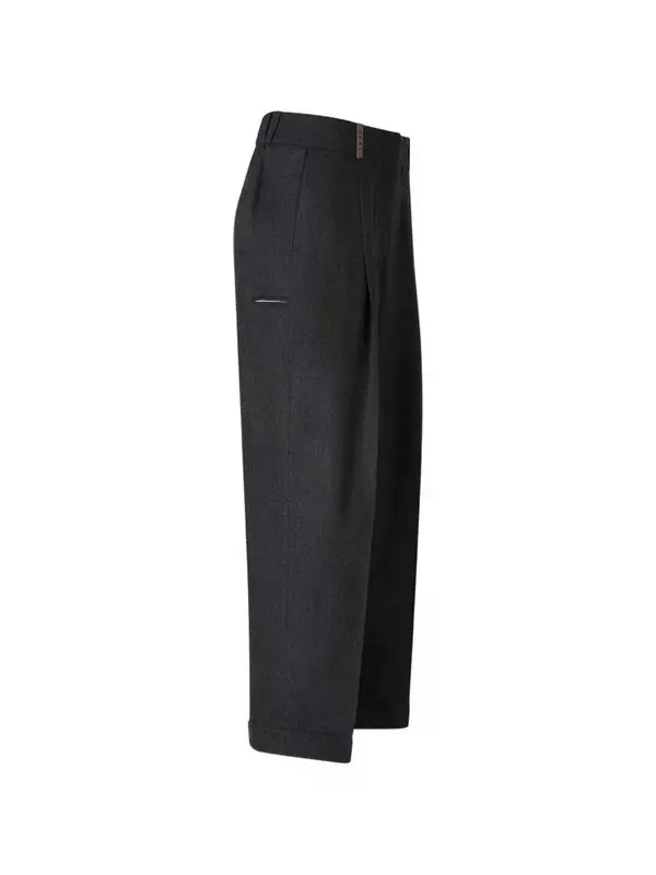 Peserico Pleated Turned-up Trousers