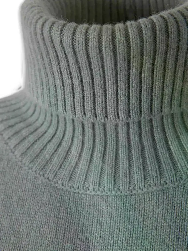 Peserico Roll Neck Sweater With Embellished Cuffs