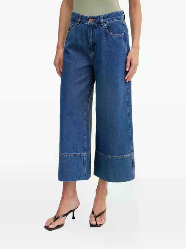 BENETTON Wide-leg Cropped Jeans