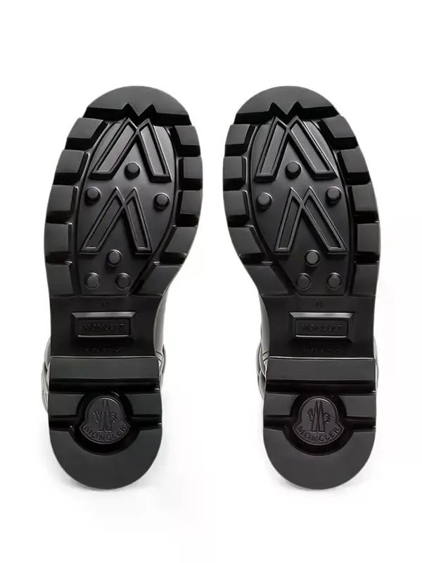 Moncler Quilted Logo-patch Boots - Black