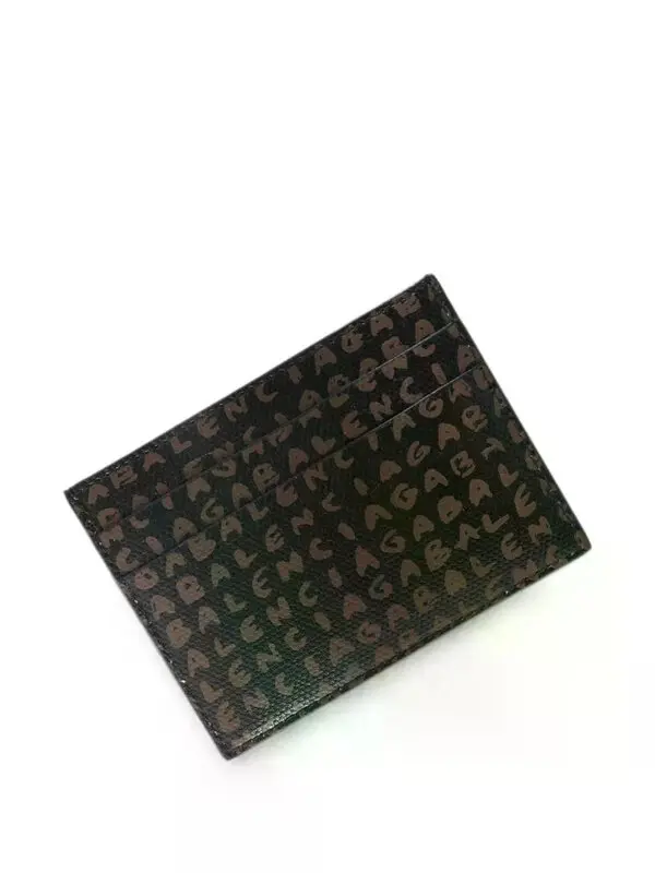 Balenciaga Logo-print Card Holder - Brown
