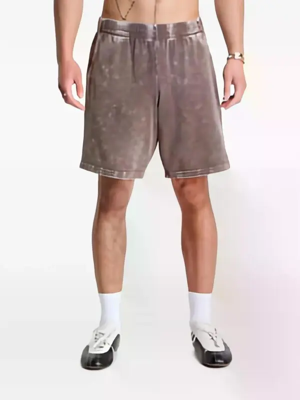 DIME Acid Wash Logo Embroidered Shorts