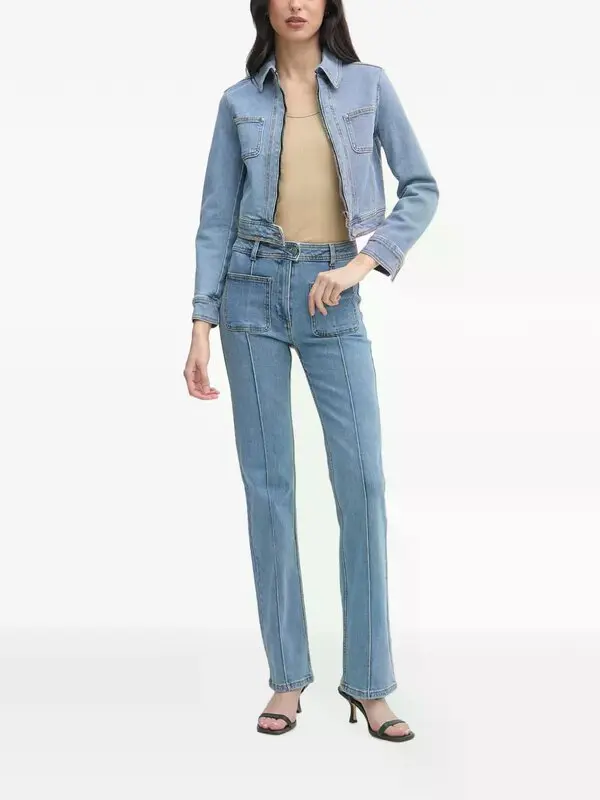 BENETTON Patch Pocket Seamed Straight Leg Jeans