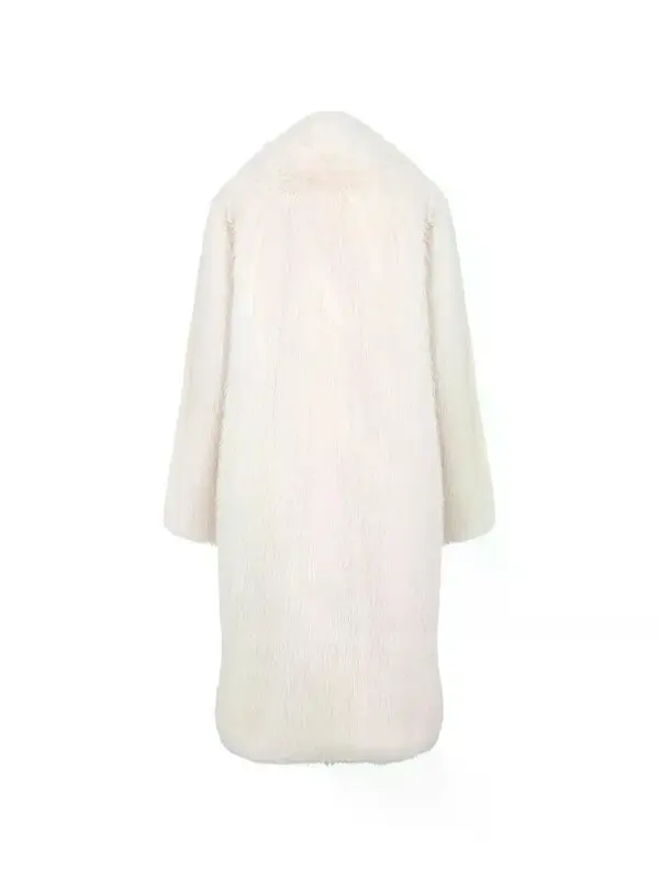 DONDUP Faux Fur Coat With Shawl Collar