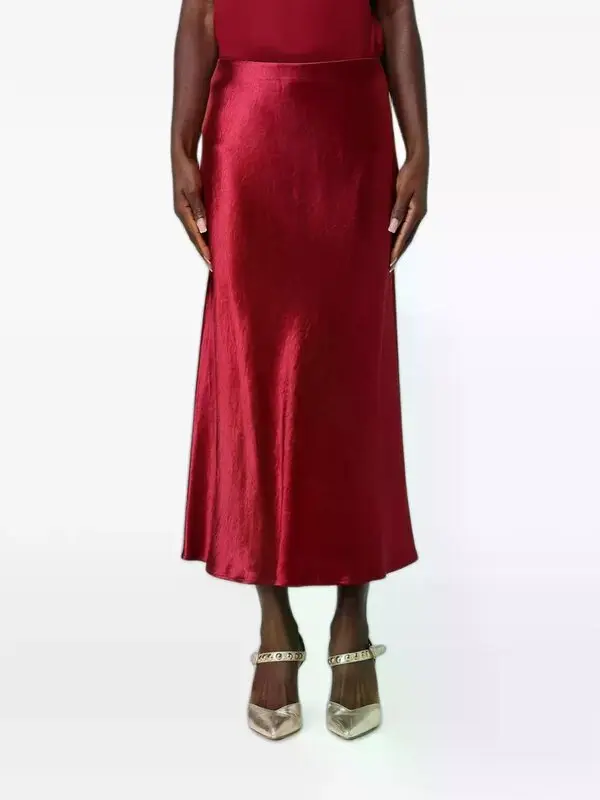 Max Mara Satin-finish Silk Midi Skirt