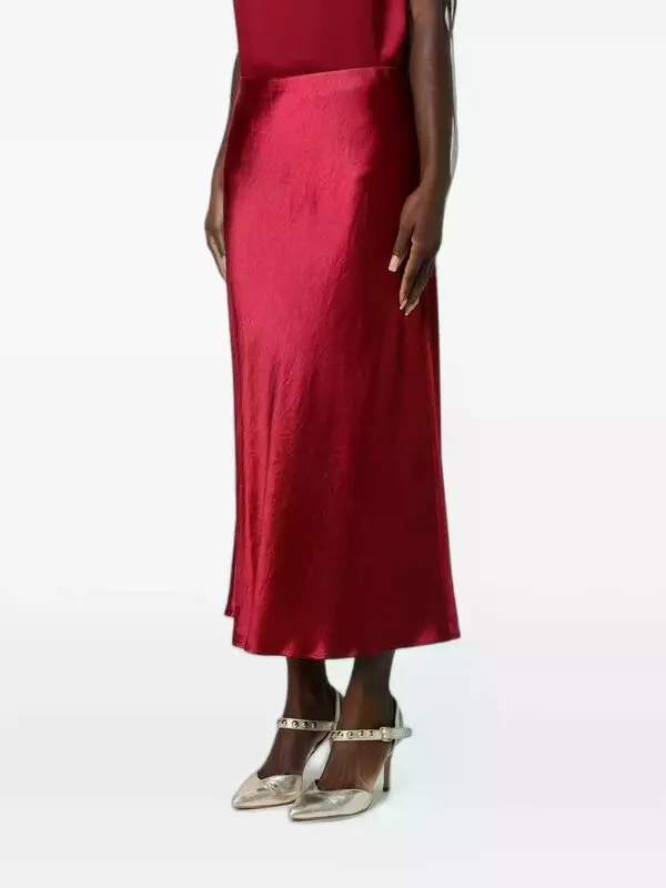 Max Mara Satin-finish Silk Midi Skirt