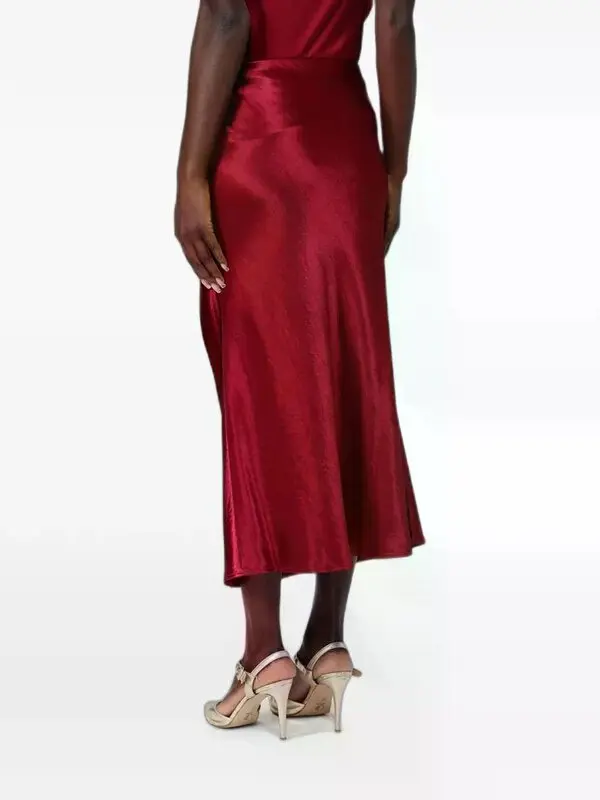 Max Mara Satin-finish Silk Midi Skirt