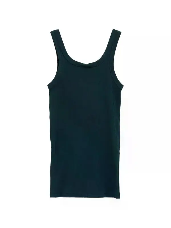 BASERANGE Heart Ribbed-knit Tank Top - Green