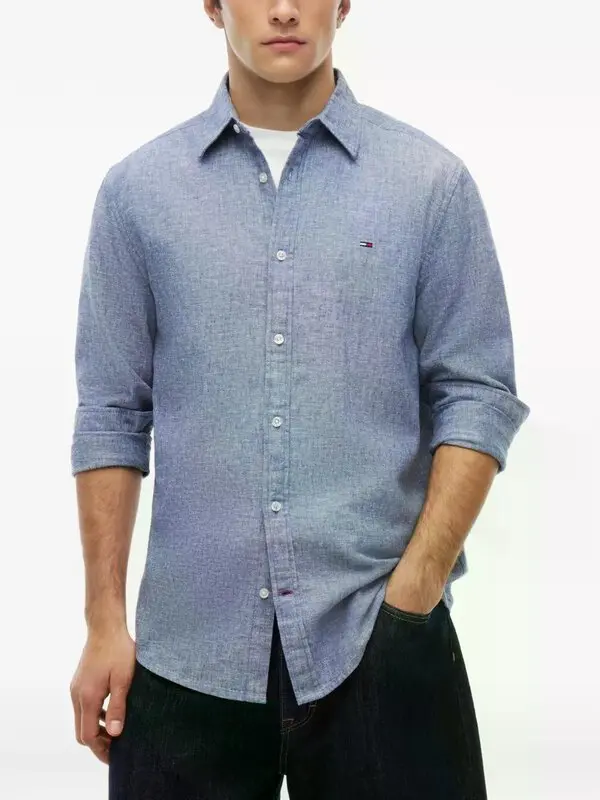 Tommy Hilfiger Logo-embroidered Button-down Shirt