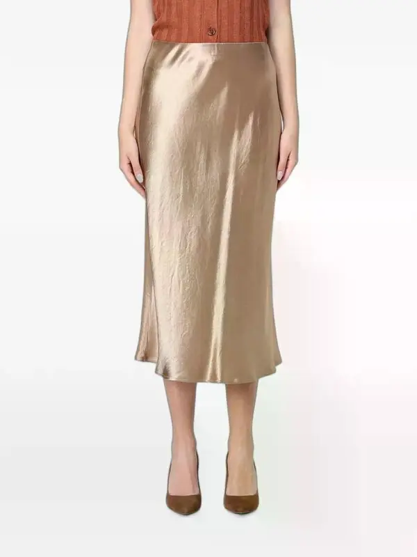 Max Mara Satin-finish Silk Skirt - Neutrals