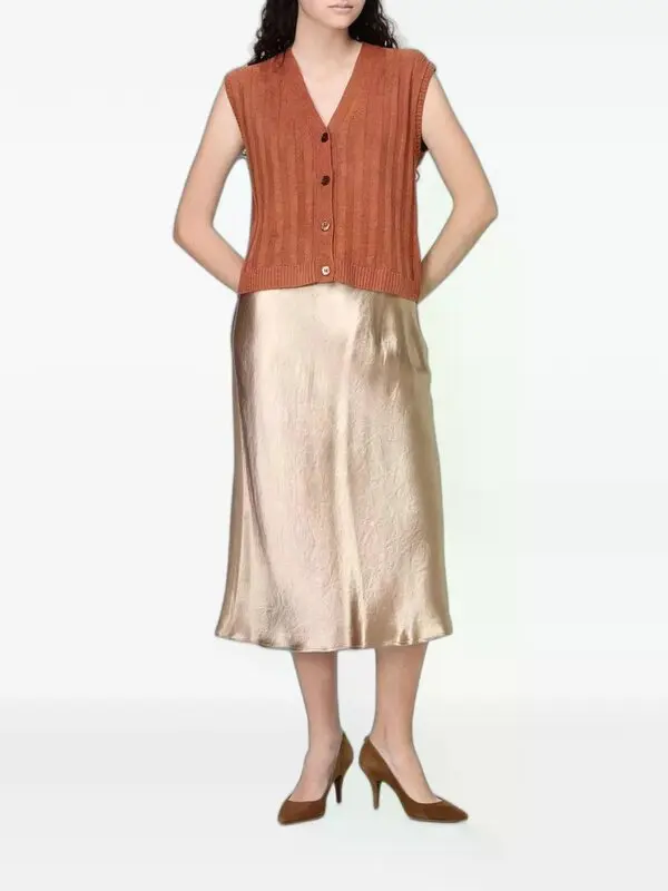 Max Mara Satin-finish Silk Skirt - Neutrals