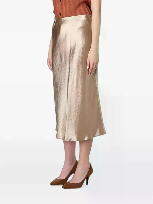 Max Mara Satin-finish Silk Skirt - Neutrals