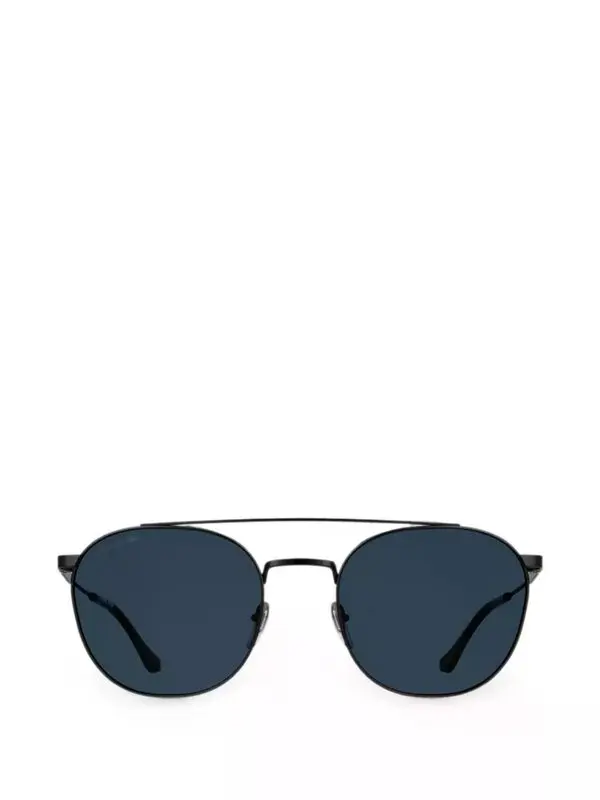 Lacoste Round Frame Double Bridge Sunglasses - Black