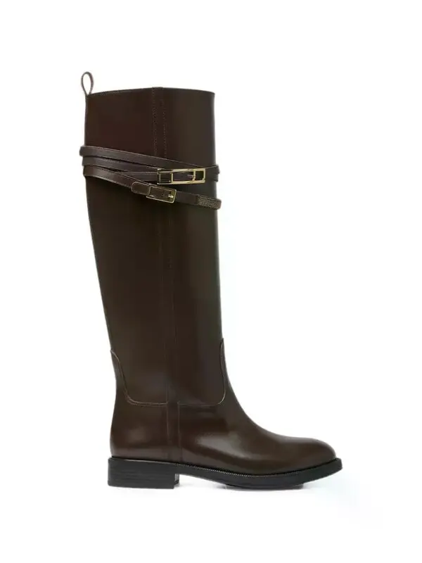 Fabiana Filippi Knee-high Buckle Boots - Brown