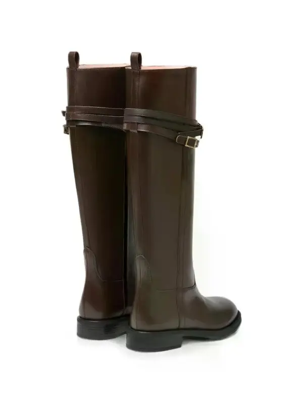Fabiana Filippi Knee-high Buckle Boots - Brown
