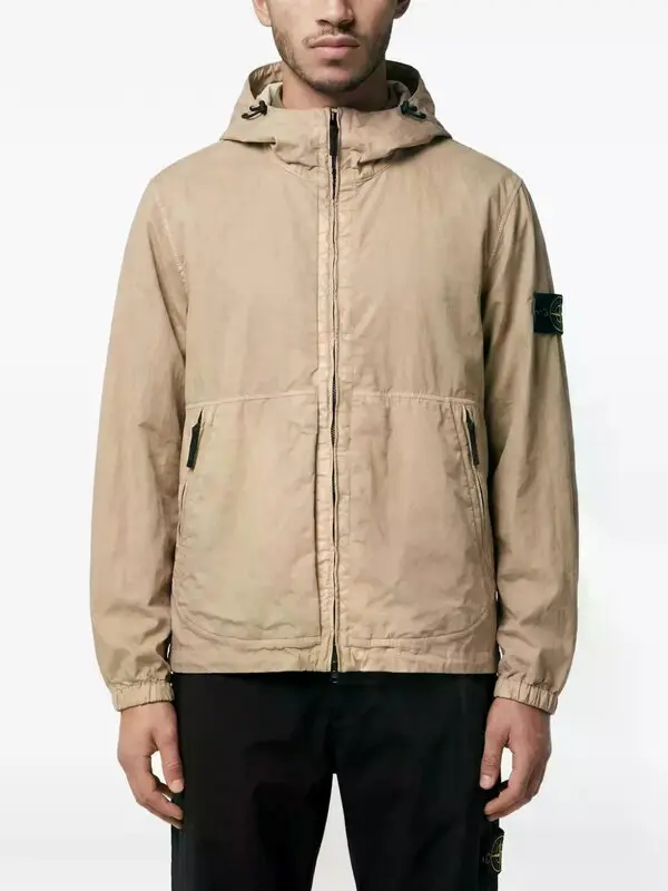 Stone Island Logo Patch Hooded Jacket