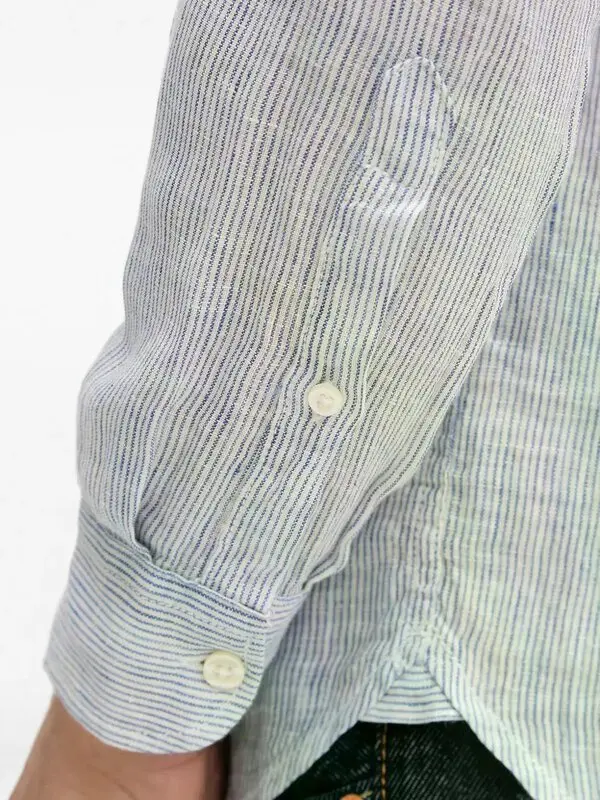 BENETTON Striped Classic-collar Shirt