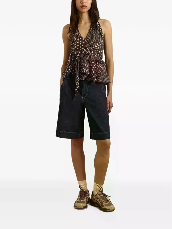 DAMSON MADDER Leandra Polka-dot Halter Neck Top