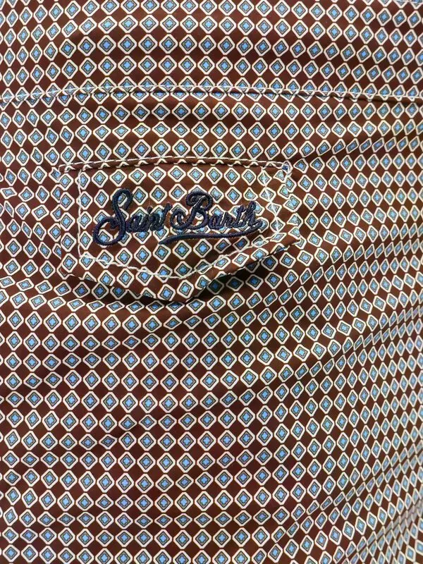 MC2 SAINT BARTH Geometric Print Swim Shorts