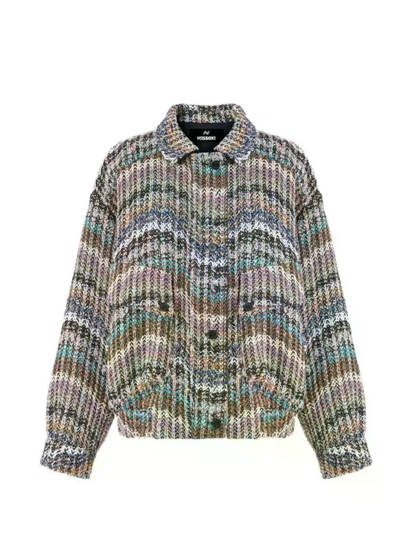 Missoni Zigzag Knit Sequin Embellished Jacket