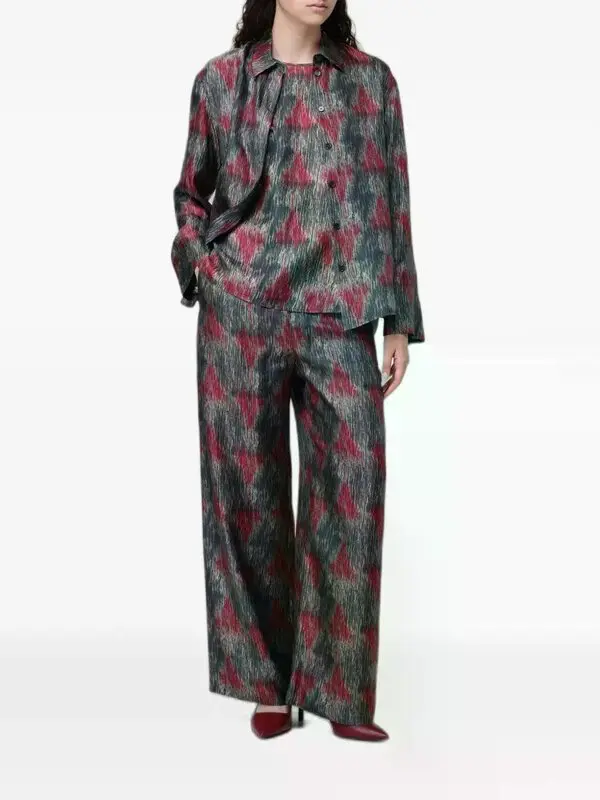 Max Mara Linen Ikat-print Shirt