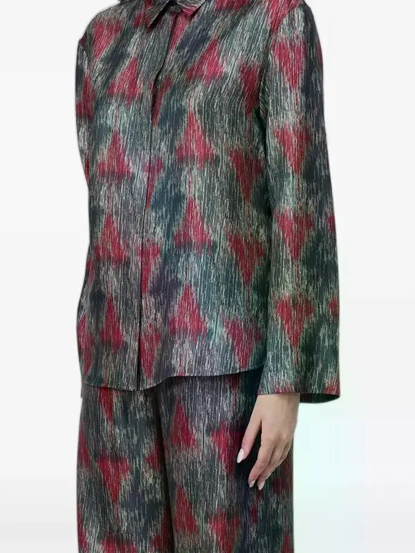 Max Mara Linen Ikat-print Shirt
