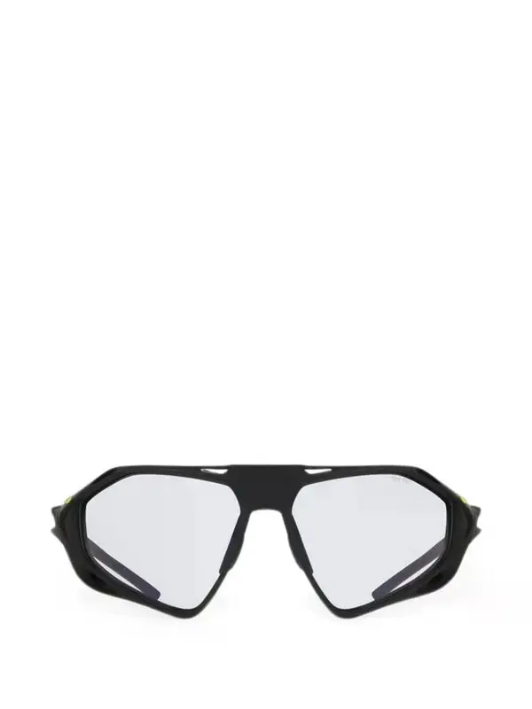 Nike Zeus Rise Geometric-frame Sports Sunglasses - Black