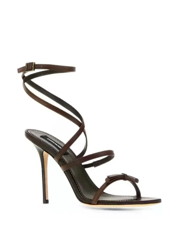 Dsquared2 Bow Detail Leather Stiletto Sandals
