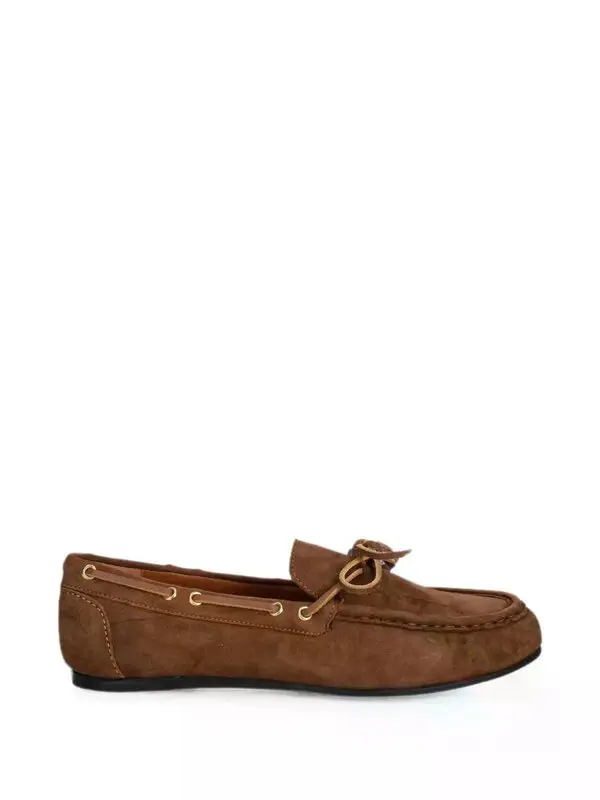 BILLI BI Suede Bow Detail Loafers