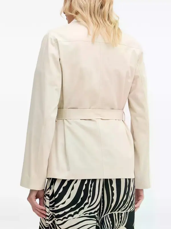 Gant Belted Four-pocket Jacket With Notch Lapels