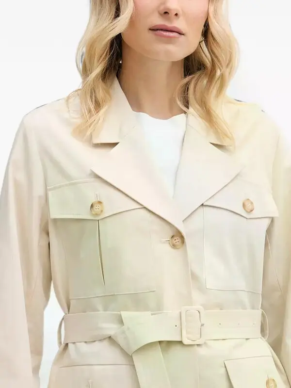 Gant Belted Four-pocket Jacket With Notch Lapels