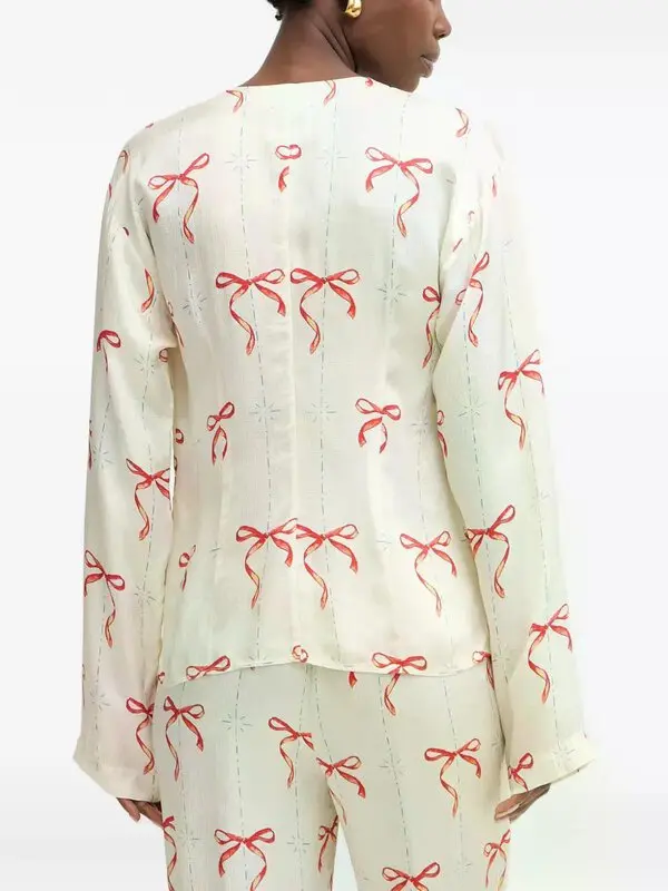 FORTE_FORTE Printed Wrap Top