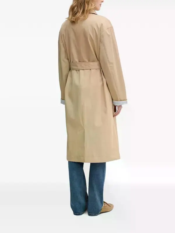 BENETTON Belted Button-down Trench Coat