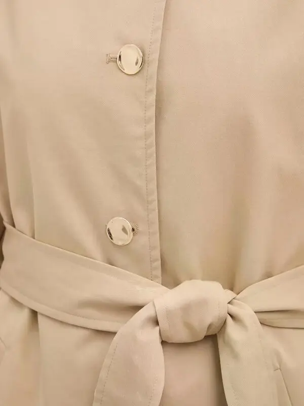 BENETTON Belted Button-down Trench Coat