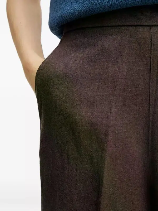 BENETTON Linen Wide-leg Trousers