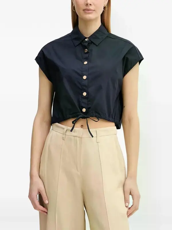 GAUDI Cropped Shirt With Drawstring Hem