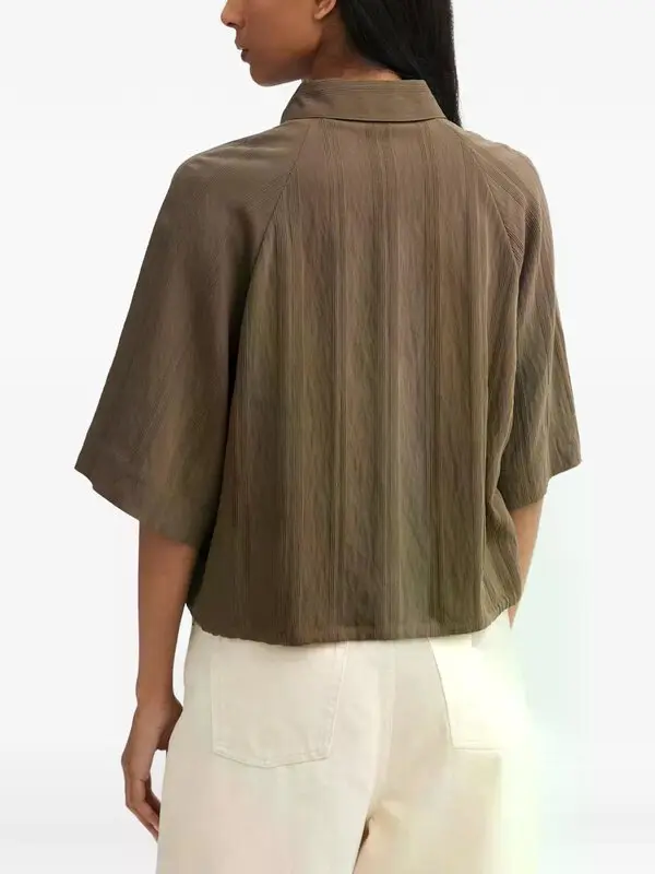 Marc O'polo Drawstring Hem Vertical Stripe Blouse