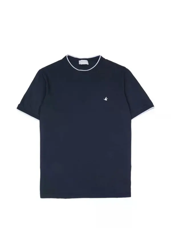 BROOKSFIELD Logo-embroidered Tipped T-shirt