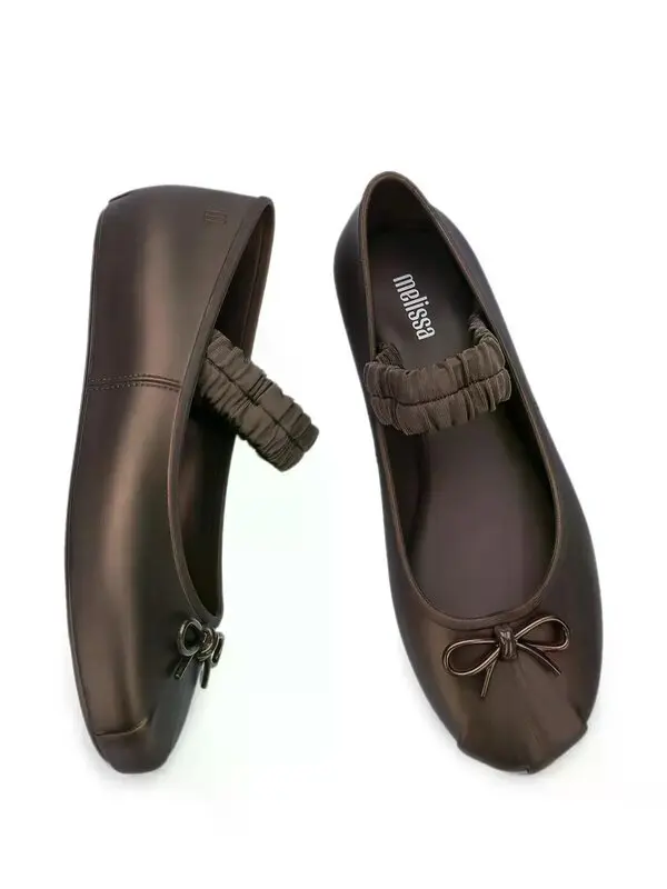 Melissa Sophie Scrunch Ballet Flats - Brown