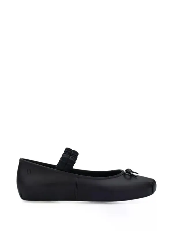 Melissa Sophie Scrunch Ballet Flats - Black