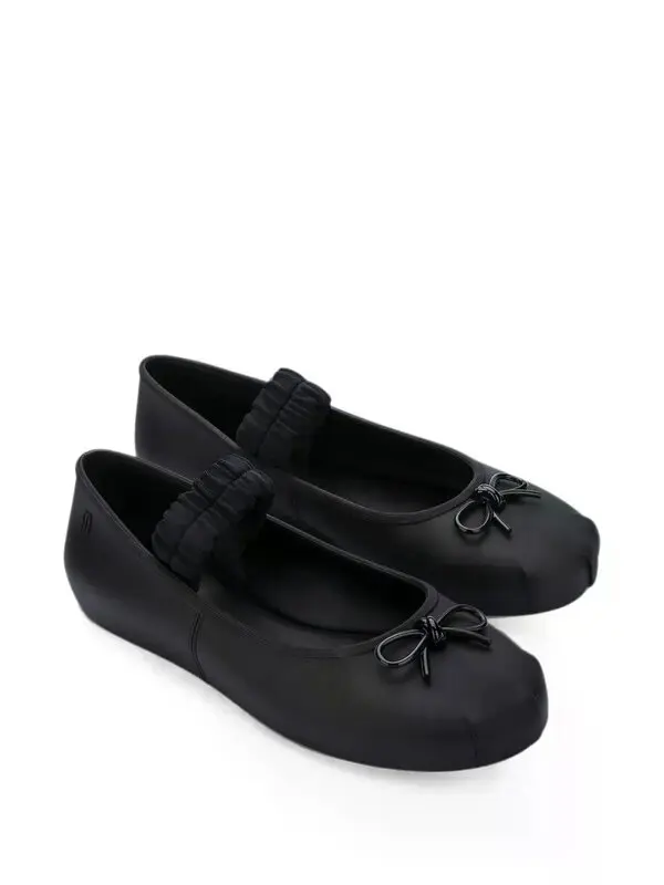 Melissa Sophie Scrunch Ballet Flats - Black