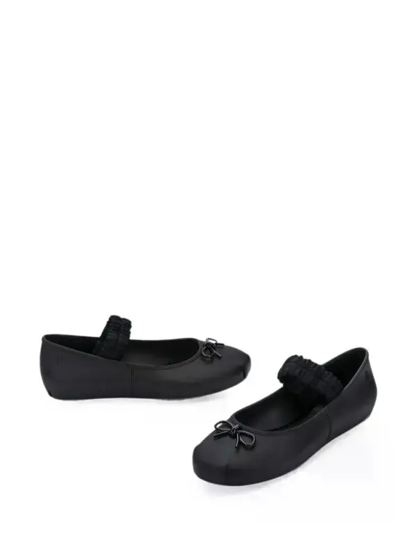 Melissa Sophie Scrunch Ballet Flats - Black