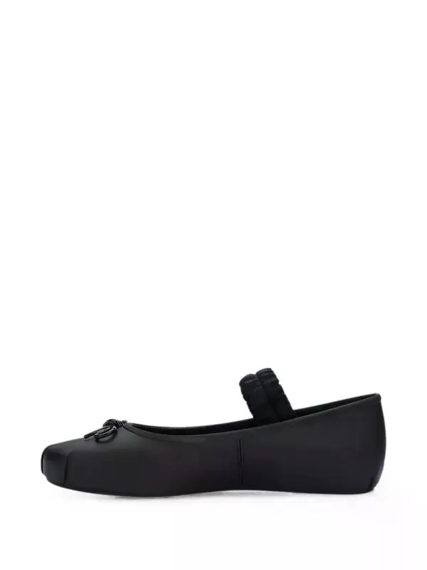 Melissa Sophie Scrunch Ballet Flats - Black