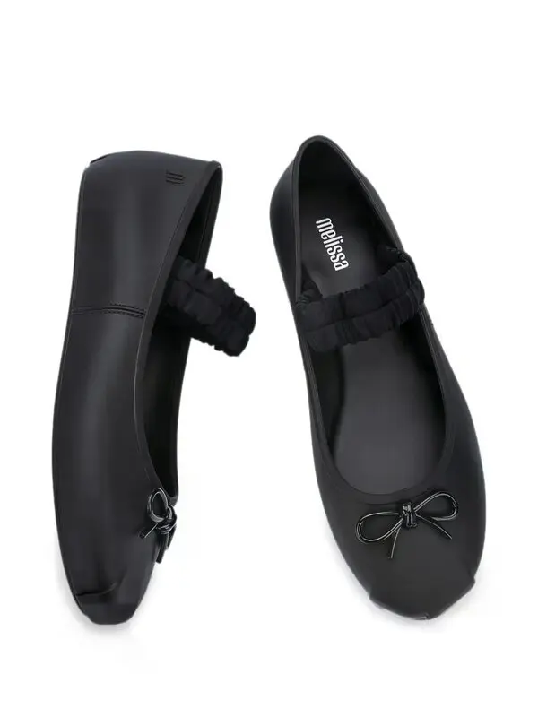 Melissa Sophie Scrunch Ballet Flats - Black
