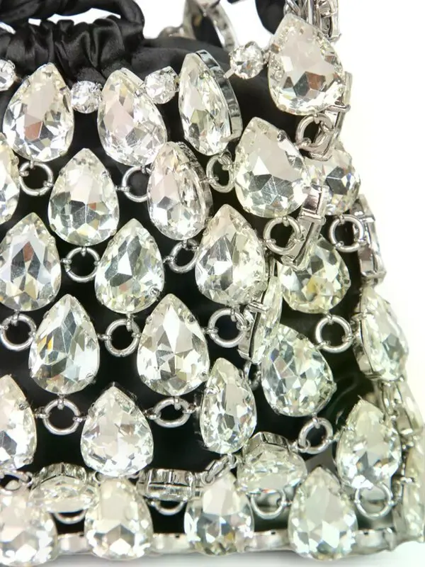 SELF-PORTRAIT Crystal Embellished Drawstring Backpack