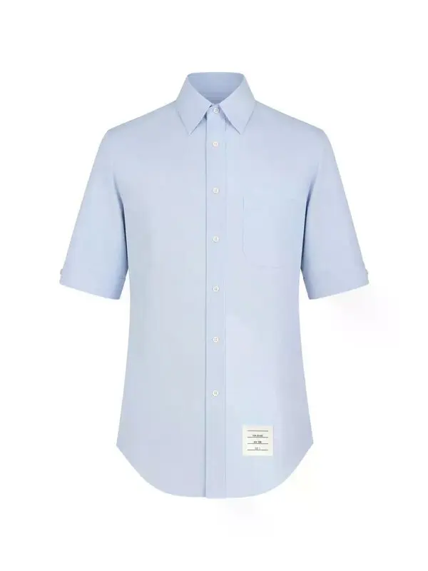 Thom Browne Rwb Grosgrain Short-sleeve Shirt
