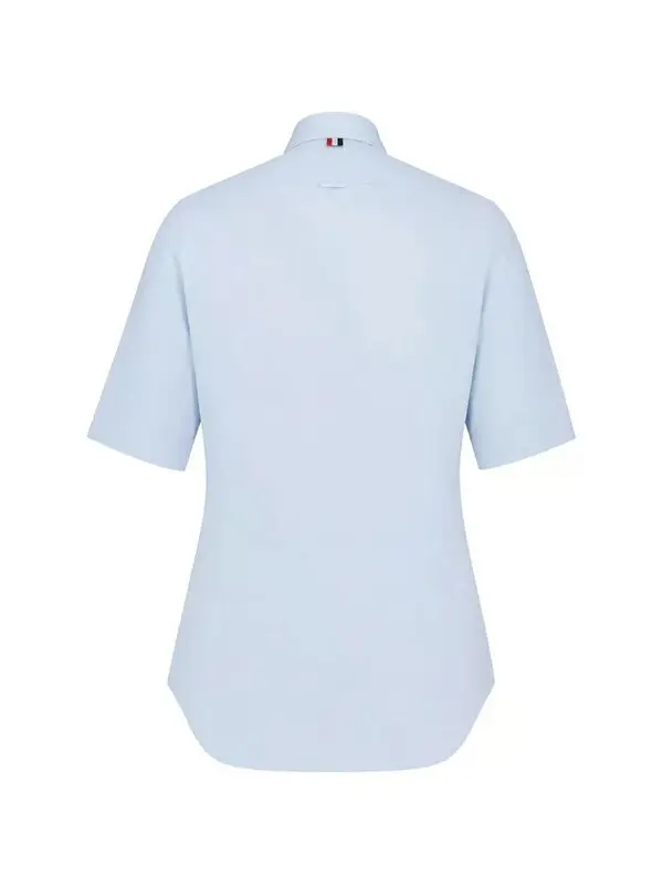 Thom Browne Rwb Grosgrain Short-sleeve Shirt