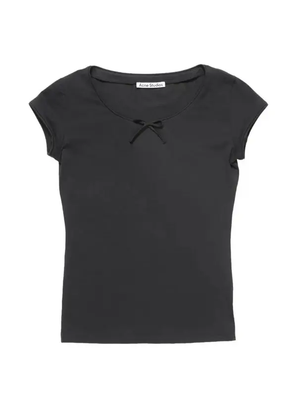 Acne Studios Bow Detail Cap Sleeve T-shirt