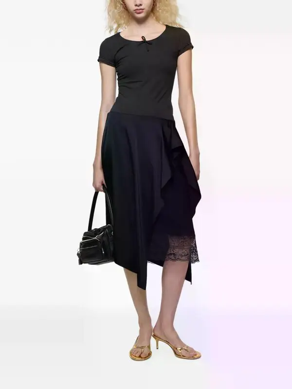 Acne Studios Bow Detail Cap Sleeve T-shirt