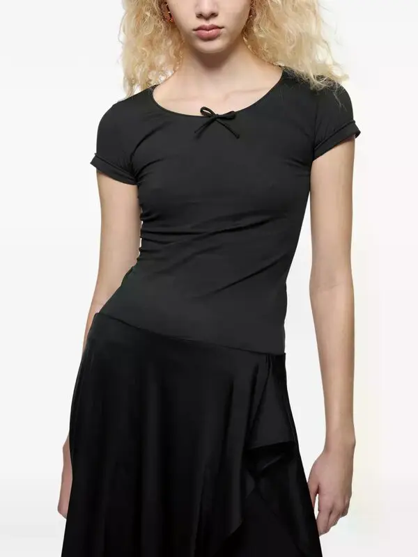 Acne Studios Bow Detail Cap Sleeve T-shirt